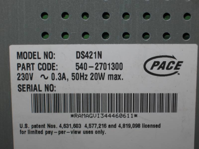 DECODER SKY PACE DS 421 N